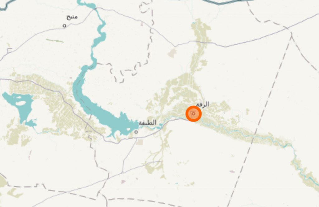 Raqqa map- Open Street Map ~ Salam Plan