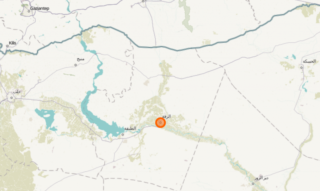 Raqqa map- Open Street Map ~ Salam Plan